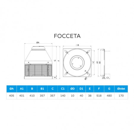 Extractor para Chimeneas Casals FOCCETA